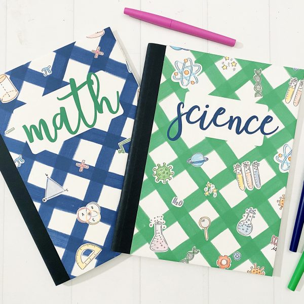 FREE Printable Math and Science Notebook Covers - Pineapple Paper Co.