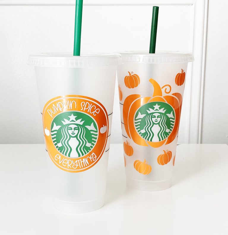DIY Fall Starbucks Cold Cup Vinyl Decal - Pineapple Paper Co.