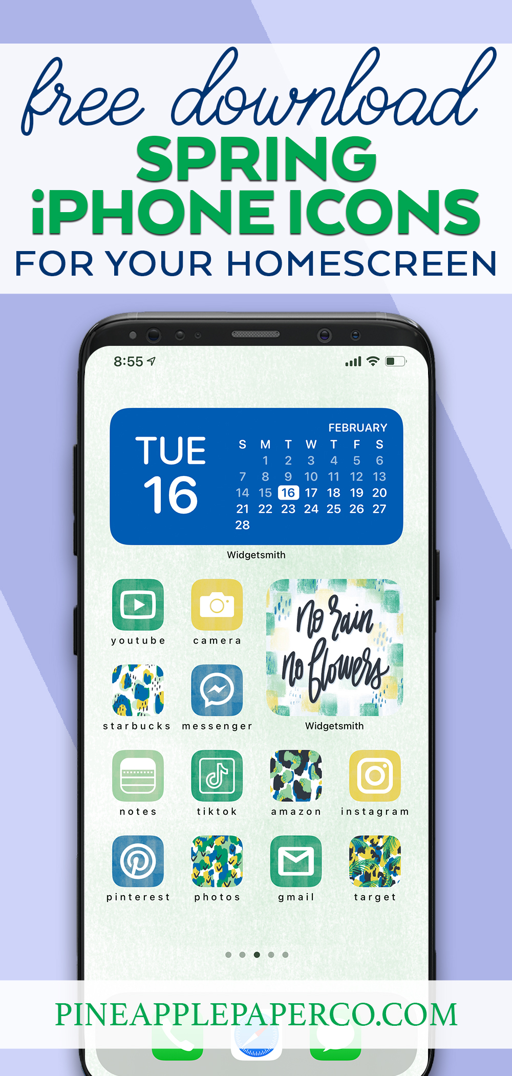 Spring Aesthetic App Icons for iPhone - Pineapple Paper Co.