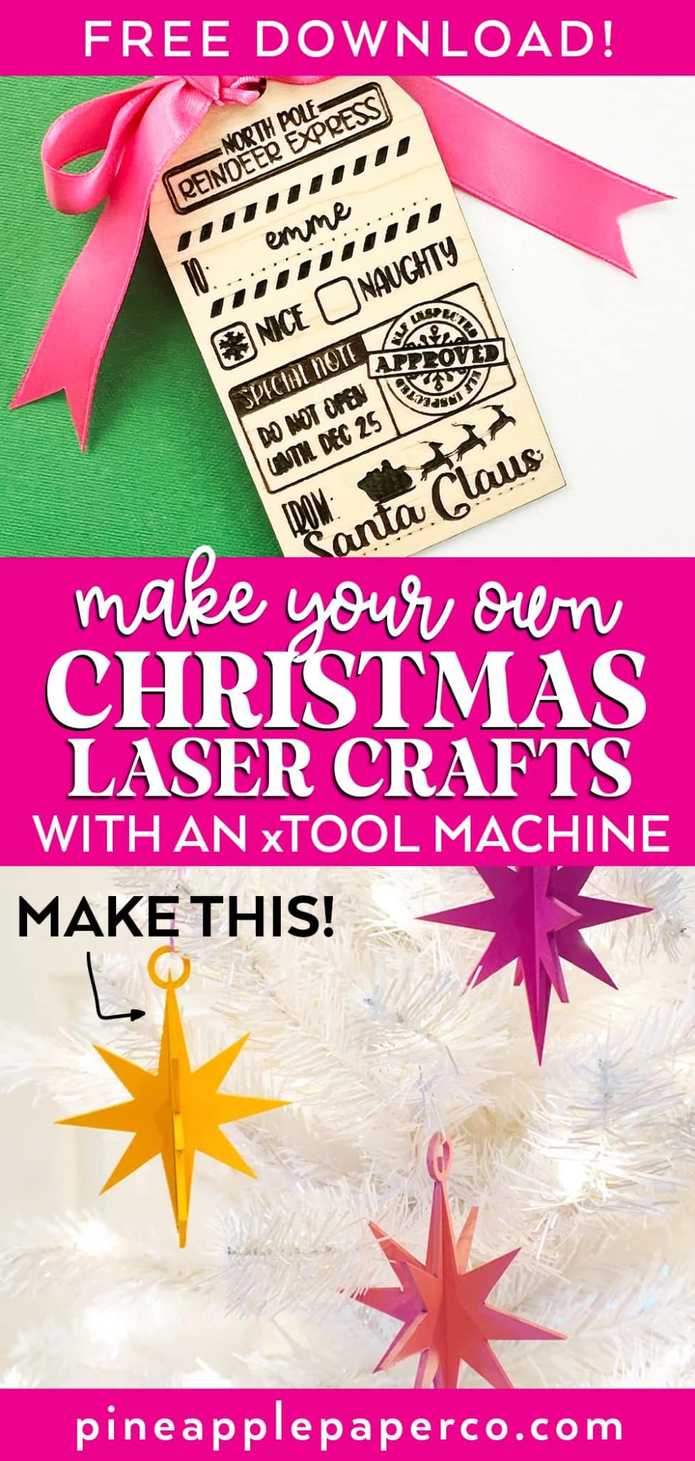 10+ Laser Christmas Crafts - xTool Projects - Pineapple Paper Co.