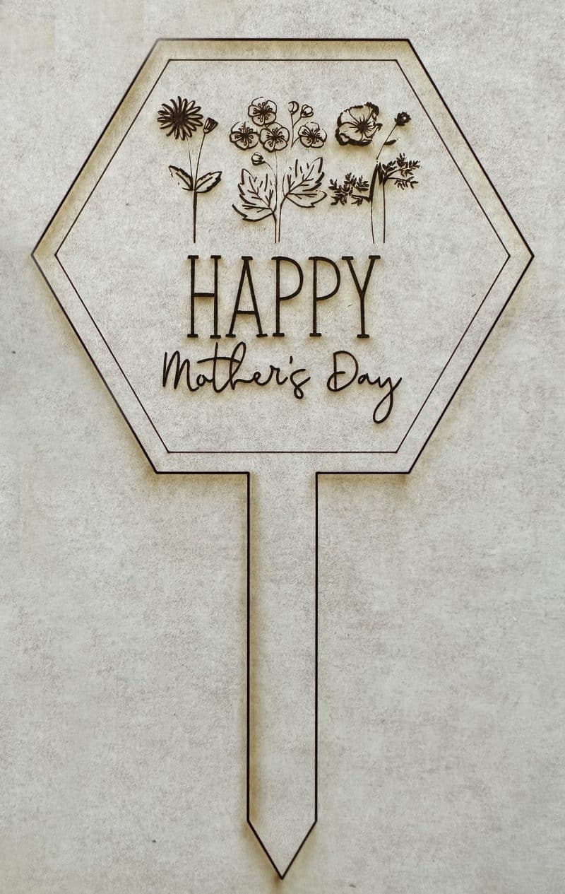 Mother's Day Plant Marker - Birth Month Flowers - DIY Gift