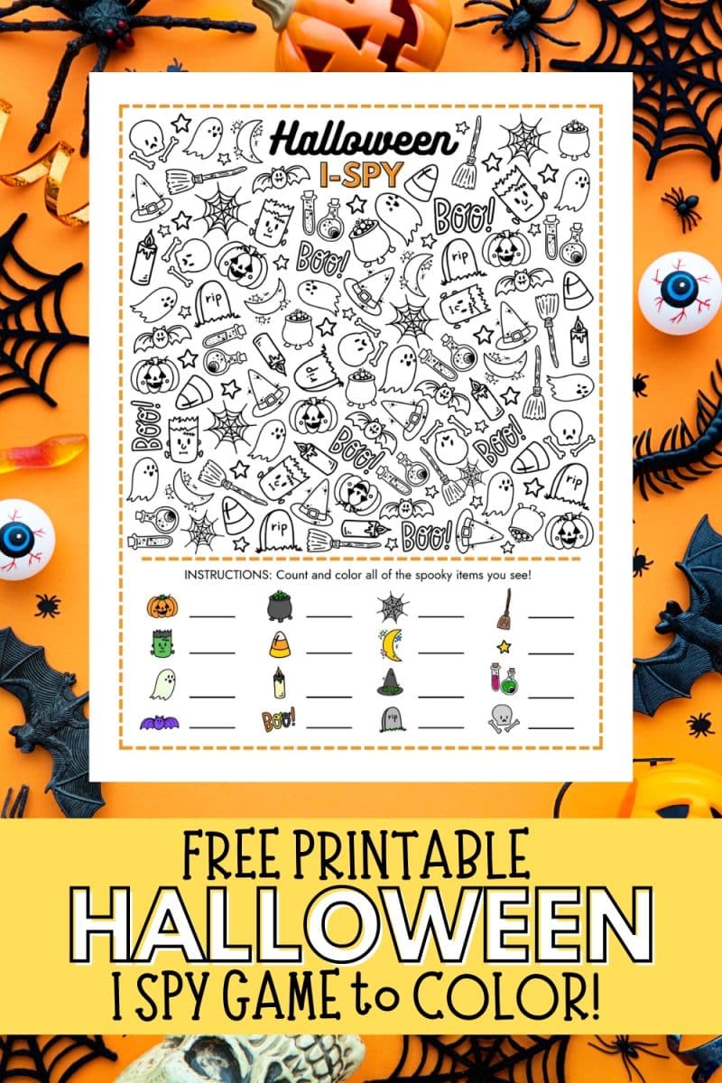 Free Halloween I Spy Printable Game - Pineapple Paper Co.
