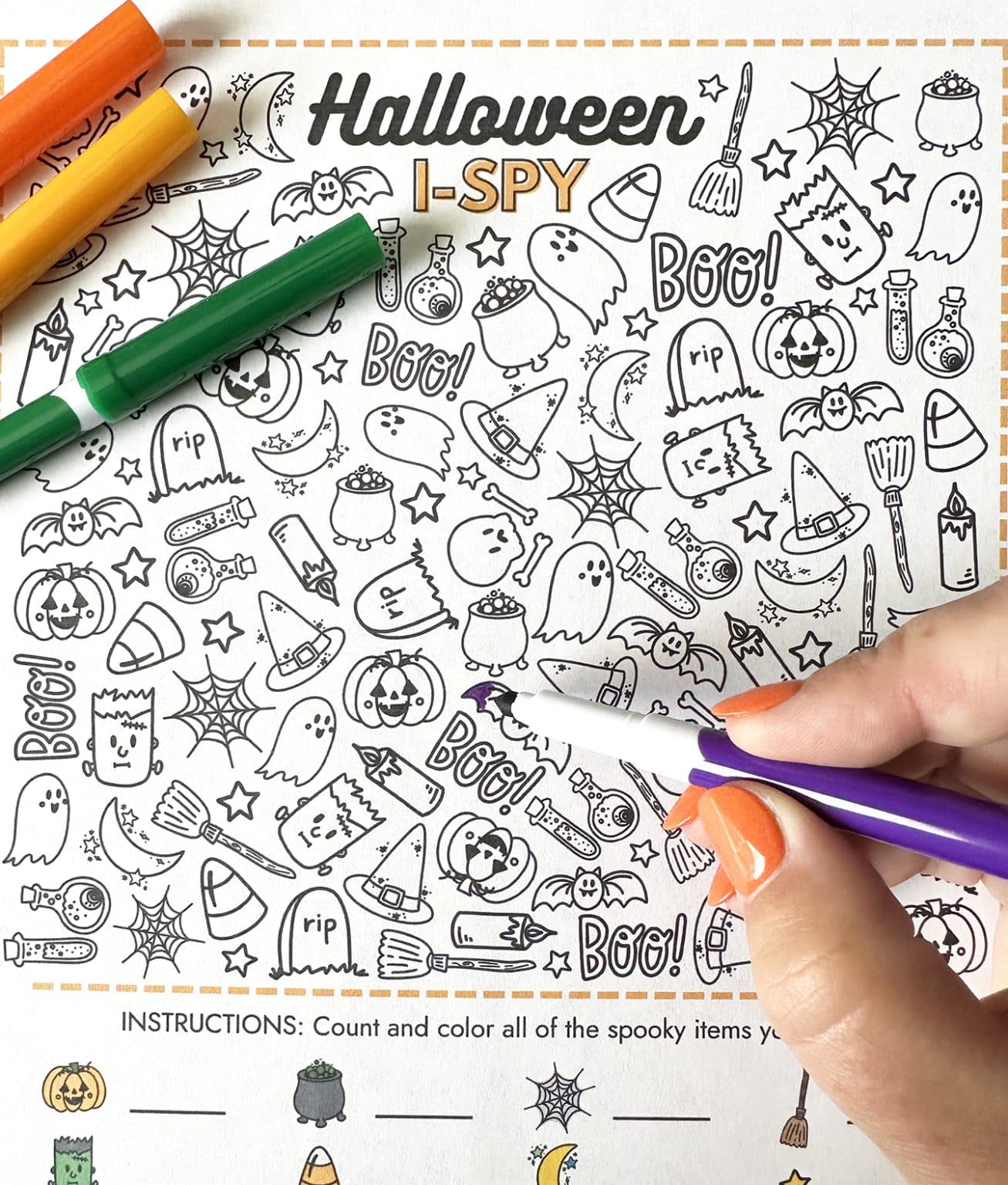 Free Halloween I Spy Printable Game - Pineapple Paper Co.