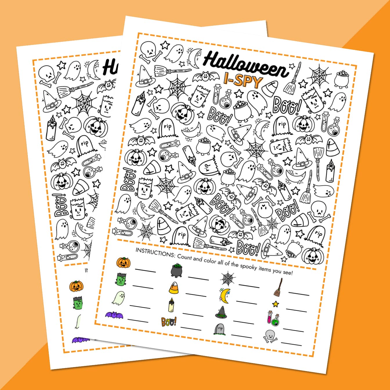 Free Halloween I Spy Printable Game - Pineapple Paper Co.