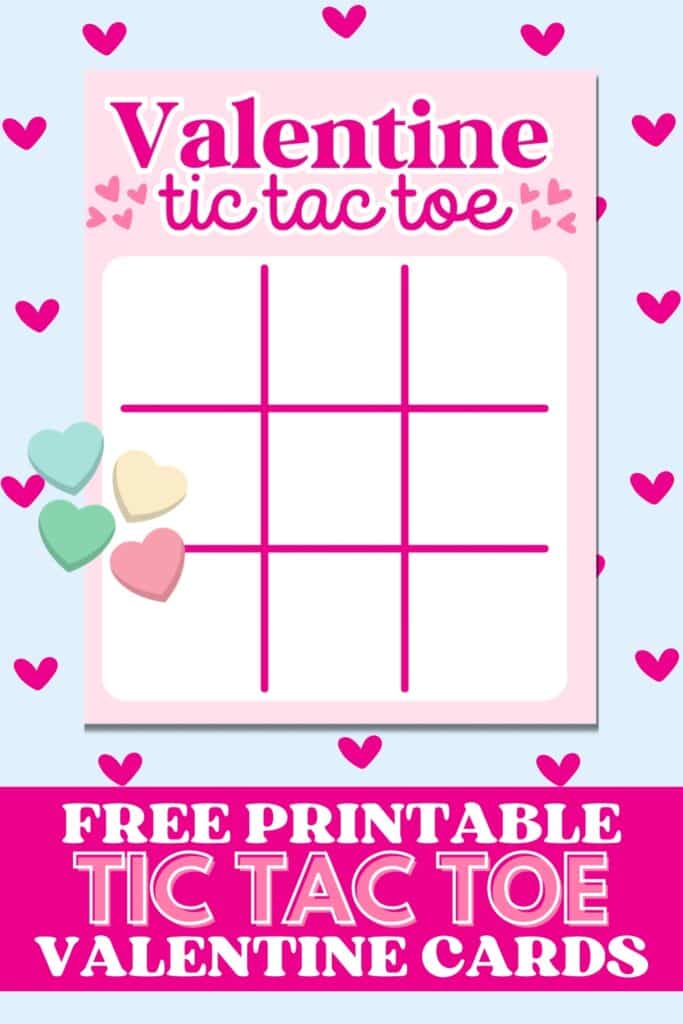 Tic Tac Toe Valentine's Day Printable Game Cards - Pineapple Paper Co.