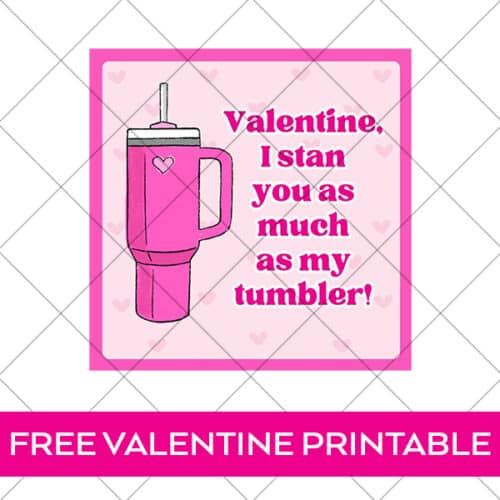 Stanley Valentine's Day Card - Free Printable - Pineapple Paper Co