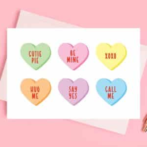 Free Printable Conversation Hearts Sticker Set - Pineapple Paper Co.
