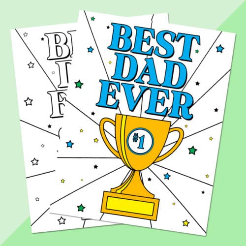Free Best Dad Ever Father's Day Coloring Page - Pineapple Paper Co.