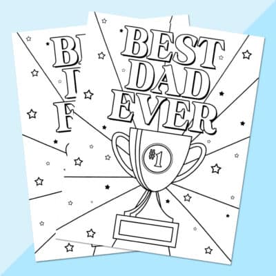 Free Best Dad Ever Father's Day Coloring Page - Pineapple Paper Co.